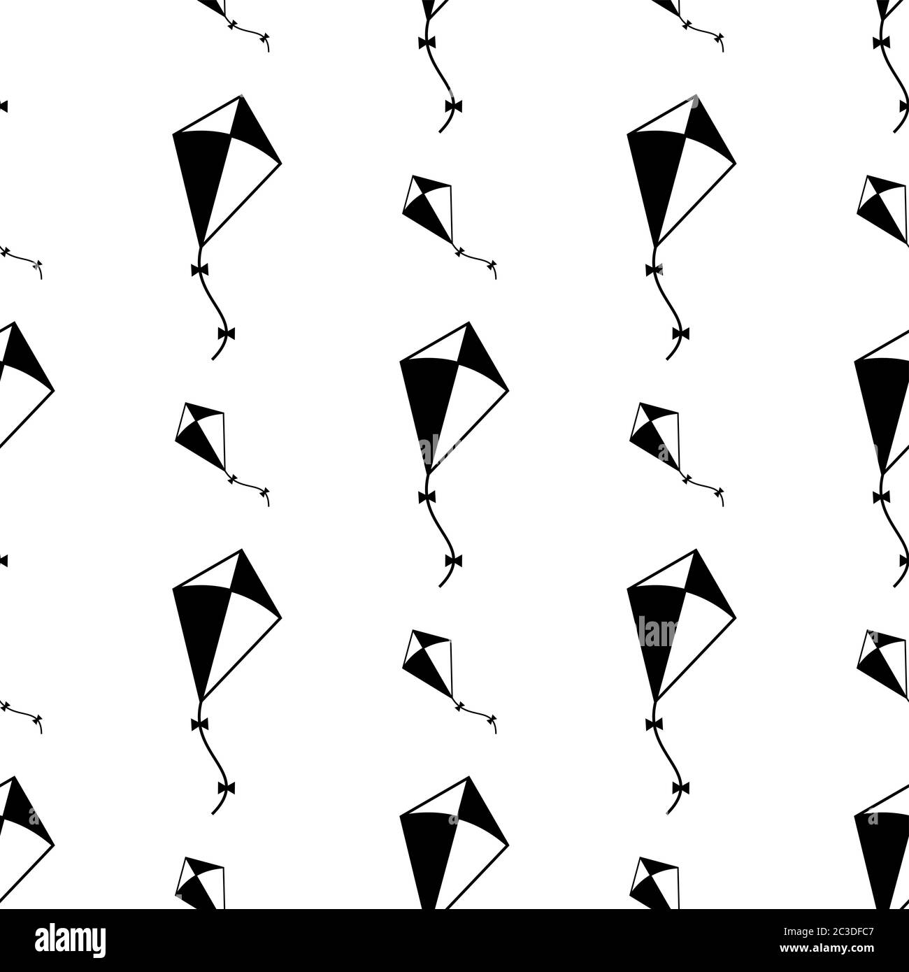Kite Icon Seamless Pattern Vector Art Illustration Stock Vector Image ...