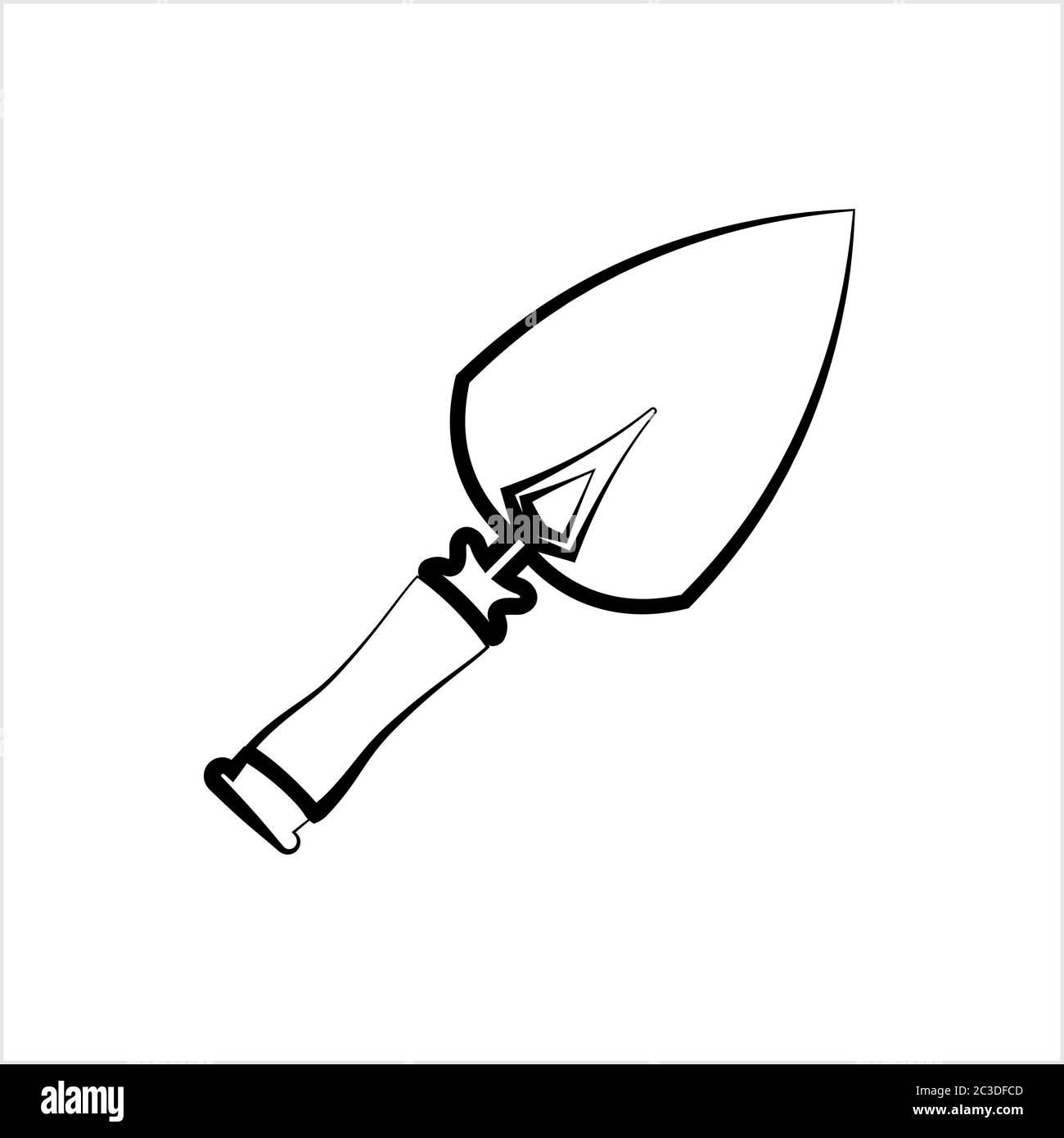 Trowel Icon, Trowel Vector Art Illustration Stock Vector Image & Art ...
