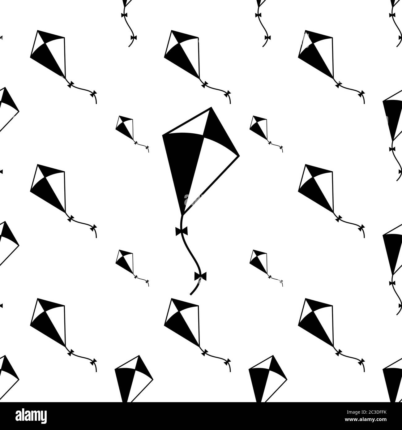 Kite Icon Seamless Pattern Vector Art Illustration Stock Vector Image ...