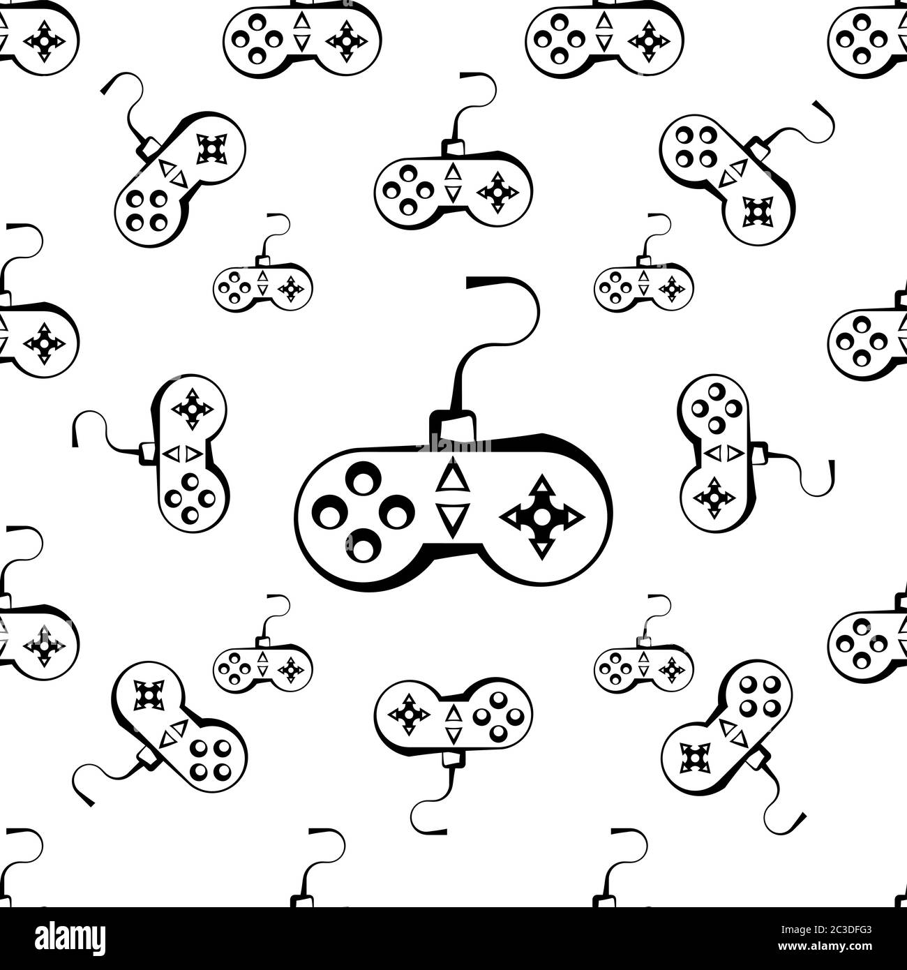 Game Controller Icon Seamless Pattern Vector Art Illustration Stock ...