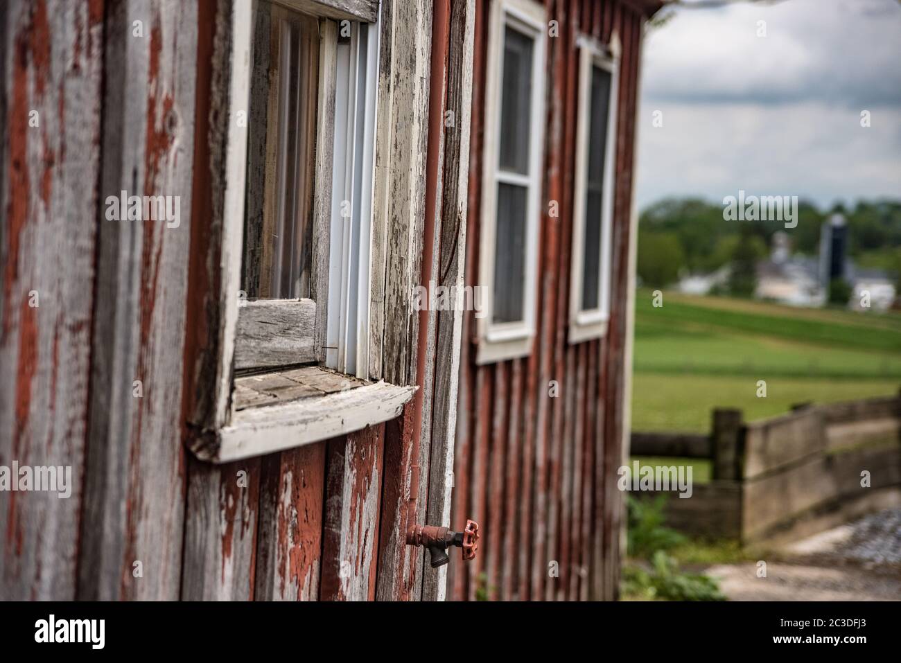 weathered building on farm Stock Photo - Alamy