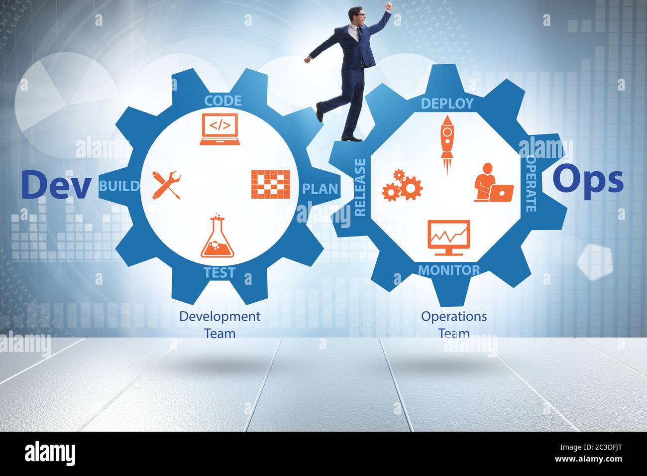 DevOps software development IT concept Stock Photo - Alamy