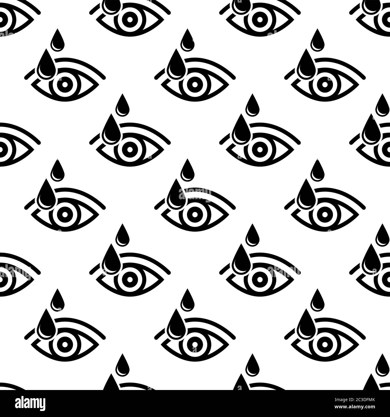 Eye Drop Icon Seamless Pattern Vector Art Illustration Stock Vector ...