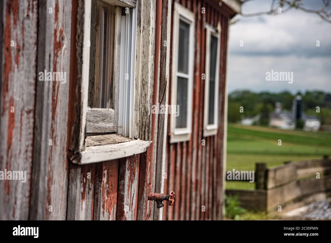 weathered building on farm Stock Photo - Alamy