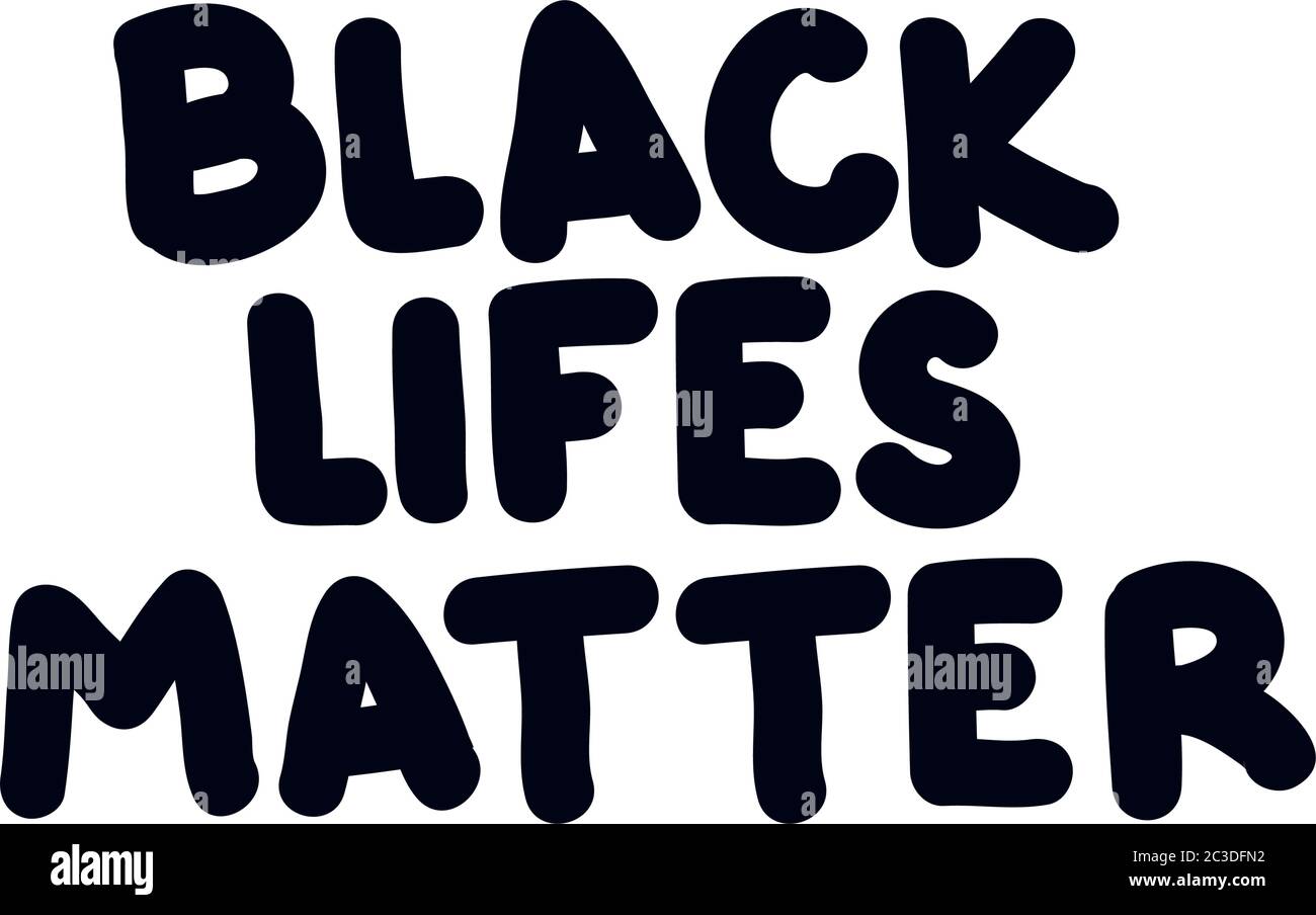 Black lives matter lettering design of Protest justice and racism theme ...