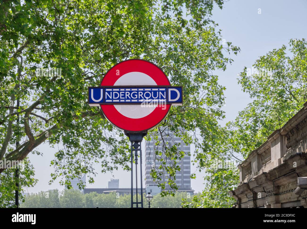 Tranport for london sign at Temple Station Stock Photo - Alamy