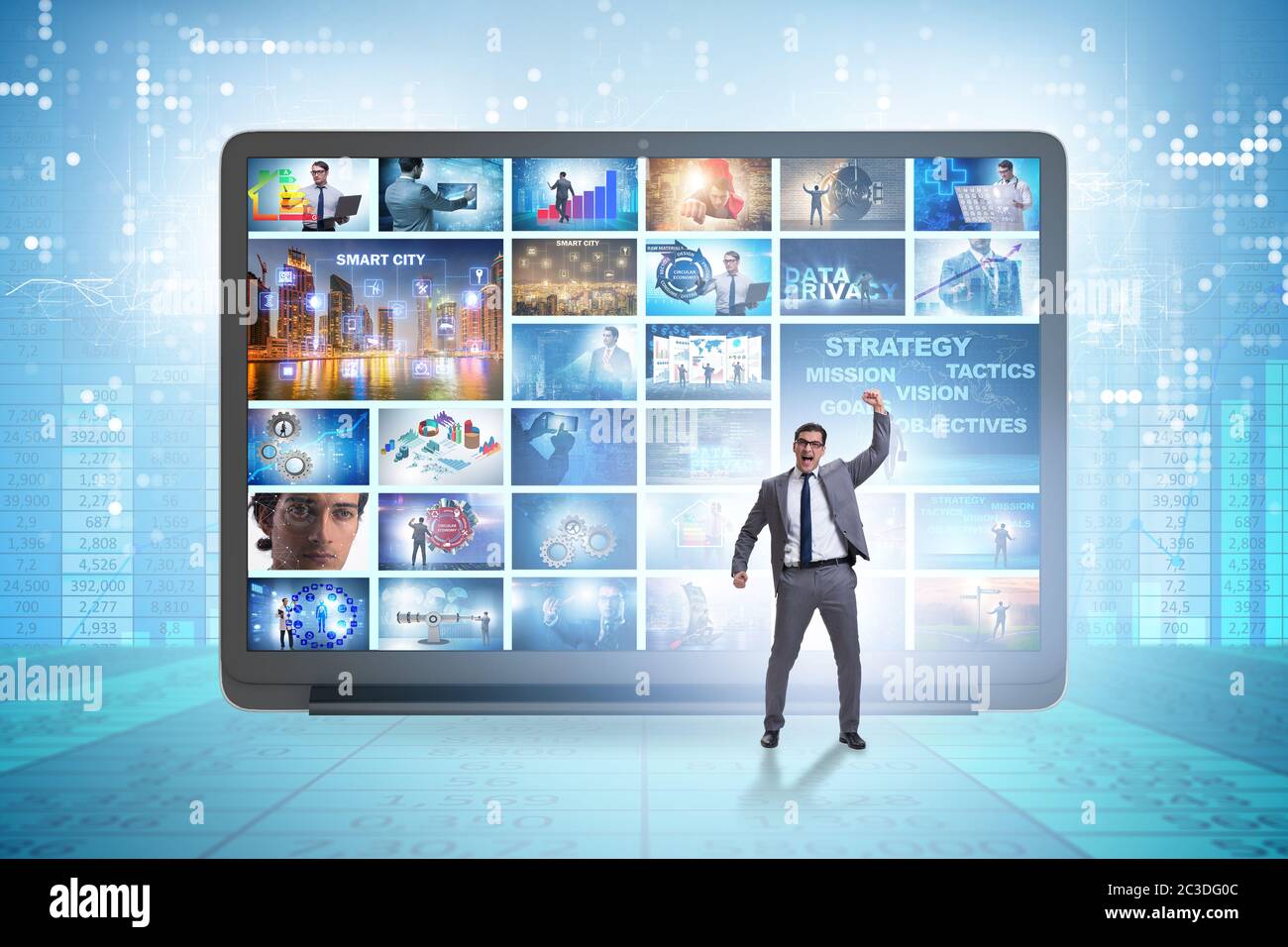 Many different images in video streaming concept Stock Photo - Alamy