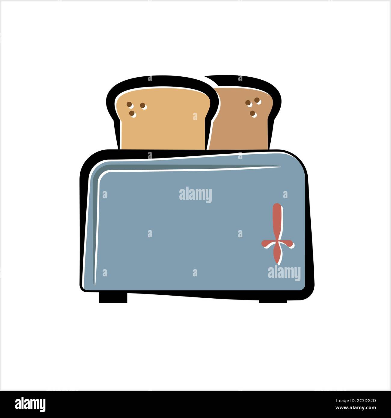 Toaster Icon, Toaster Vector Art Illustration Stock Vector Image & Art ...