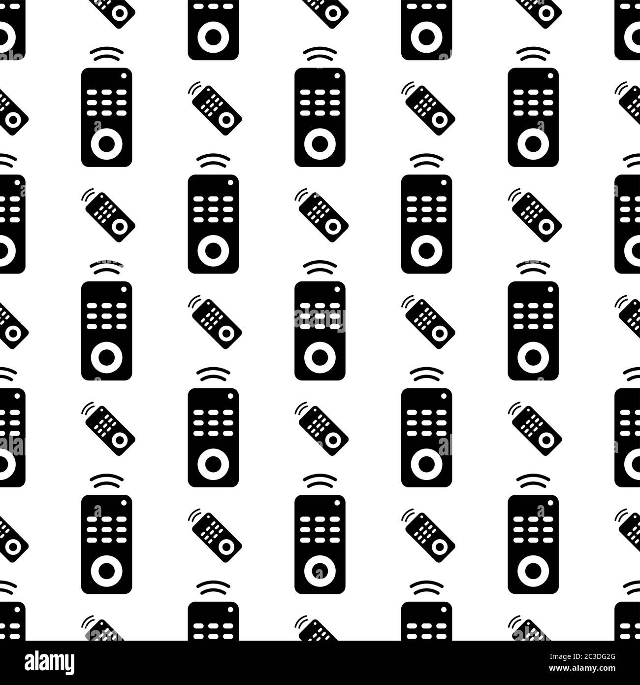 Remote Icon Seamless Pattern, Remote Vector Art Illustration Stock ...