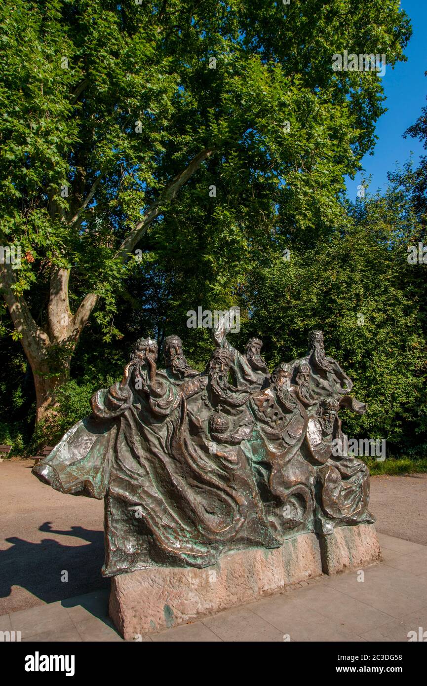 The Ferryman and 8 Emperors and Kings Bronze sculpture in Speyer, a ...