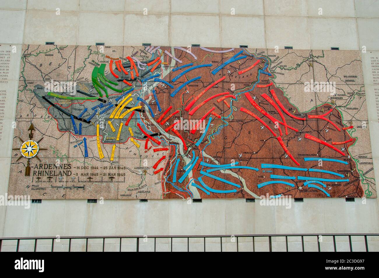 A map of the military troop movements during the Second World War at ...