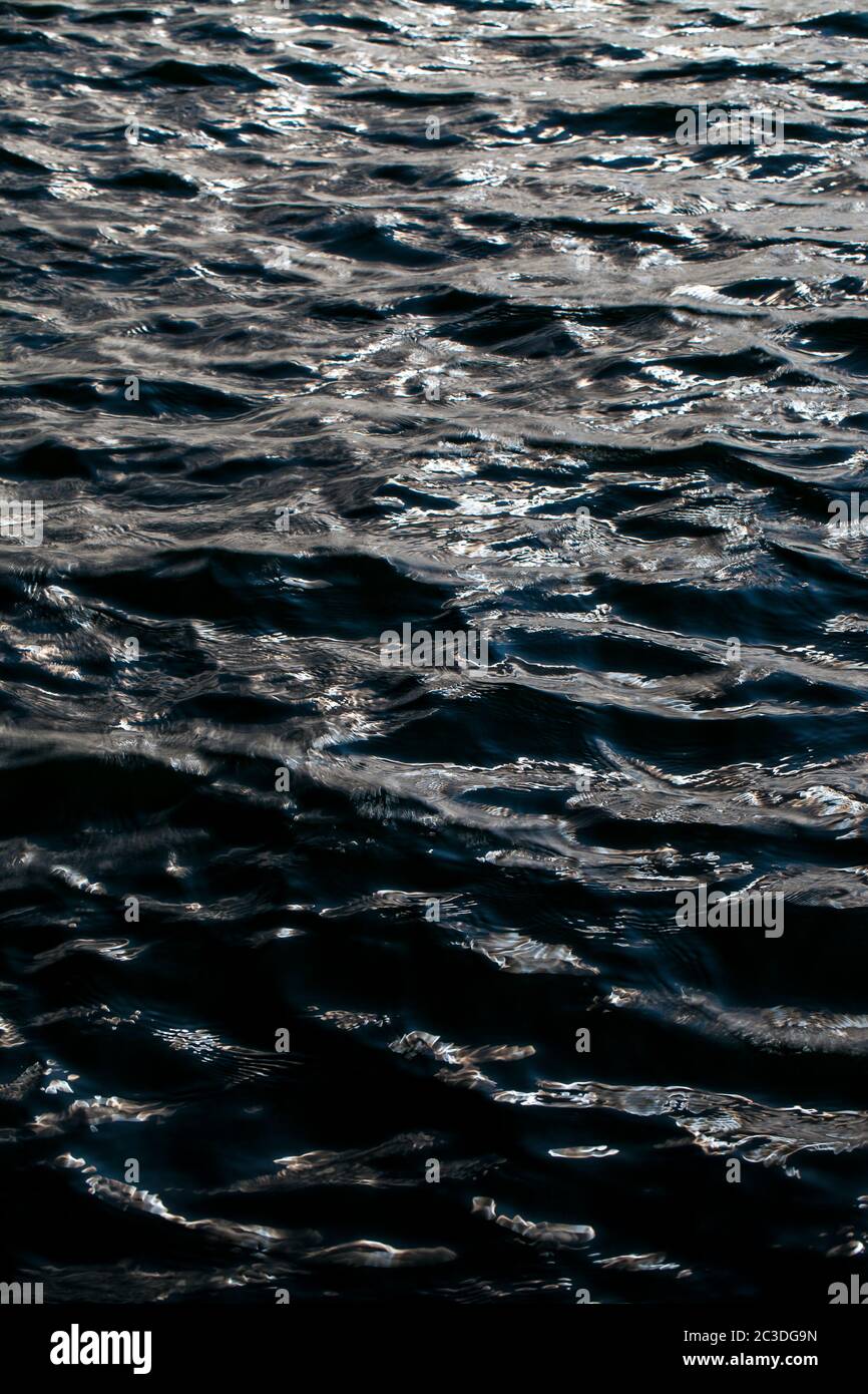 The Dark Sea and Sun Light Reflection Photo Stock Photo - Alamy