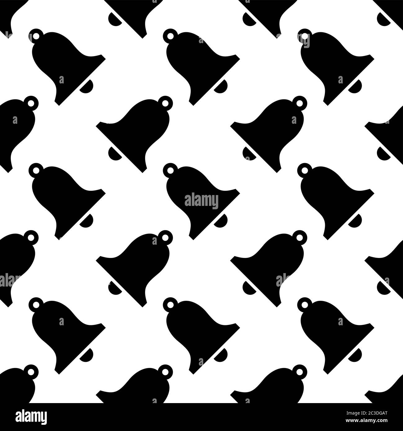 Bell Icon Seamless Pattern, Bell Vector Art Illustration Stock Vector ...