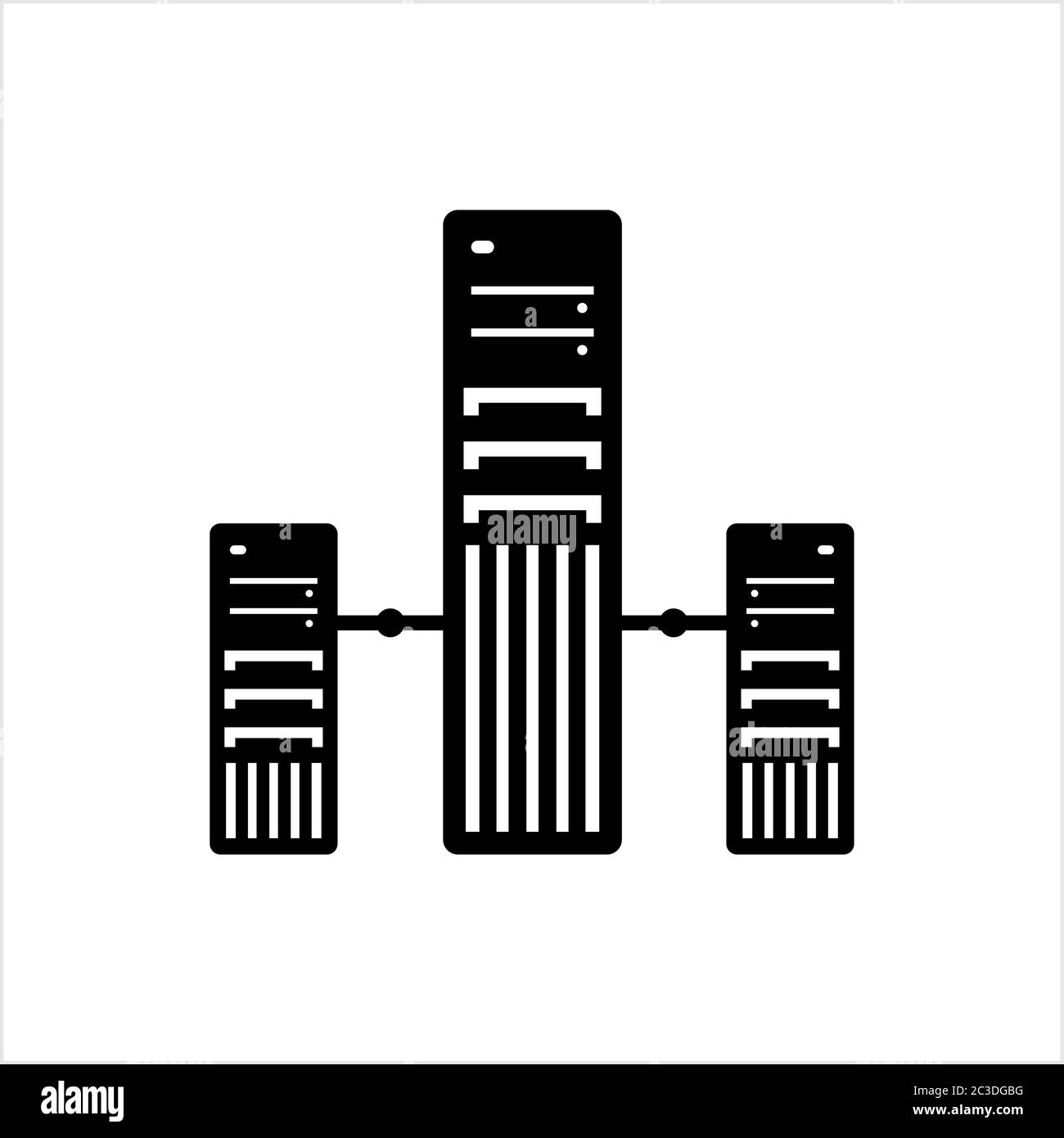 Computer Server Icon, Design Vector Art Illustration Stock Vector Image ...