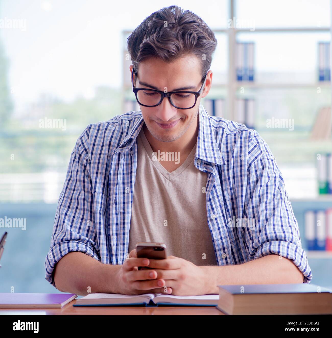 Student studying at home preparing for exam Stock Photo - Alamy