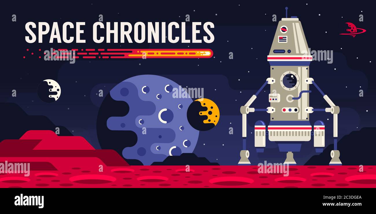 Scientific spacecraft Stock Vector Images - Alamy