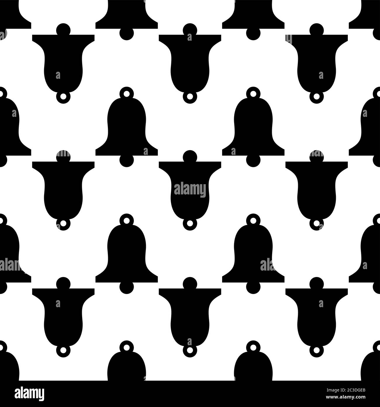 Bell Icon Seamless Pattern, Bell Vector Art Illustration Stock Vector ...
