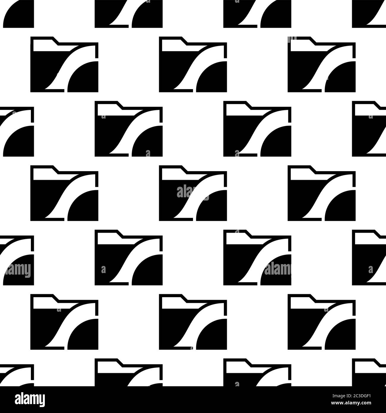 Computer Folder Icon, File Folder System Seamless Pattern Vector Art ...