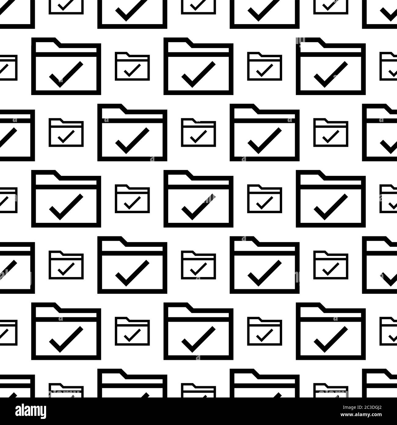 Computer Folder Icon, File Folder System Seamless Pattern Vector Art ...