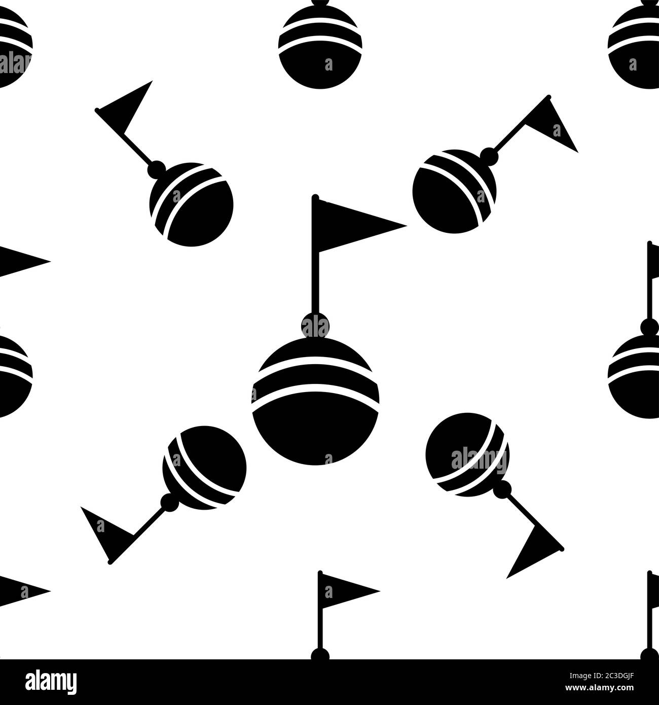 Buoy Icon Seamless Pattern, Float Buoy Icon Vector Art Illustration ...