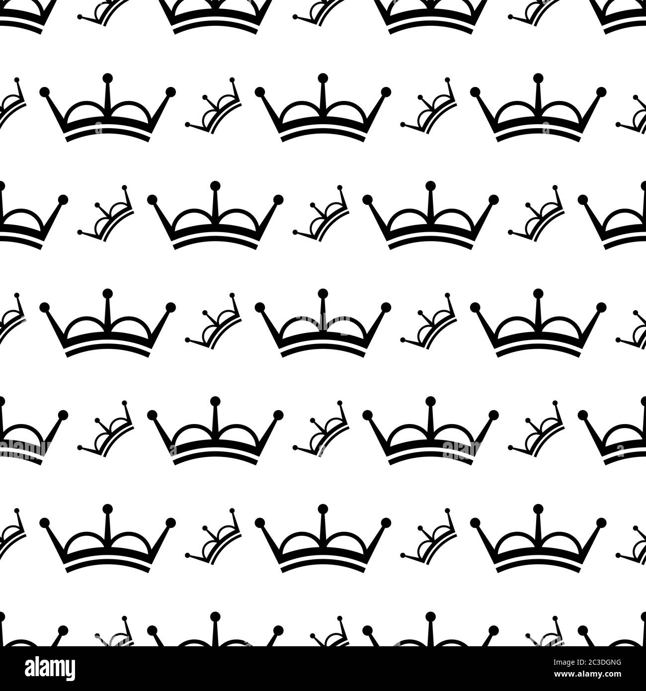 Crown Icon Seamless Pattern, Crown Vector Art Illustration Stock Vector ...