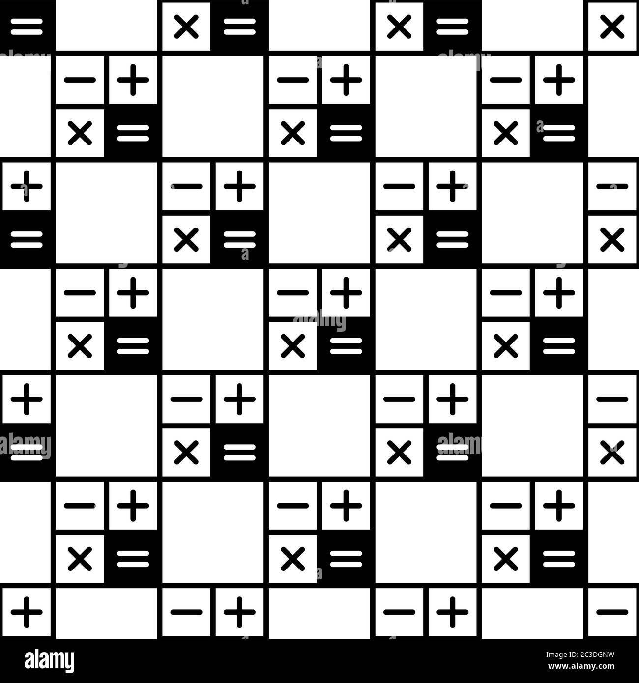 Calculator Icon Seamless Pattern, Calculator Keypad Sign Vector Art ...