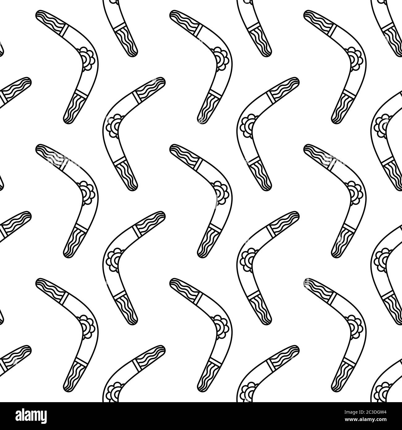 Boomerang Icon Seamless Pattern, Boomerang Vector Art Illustration ...