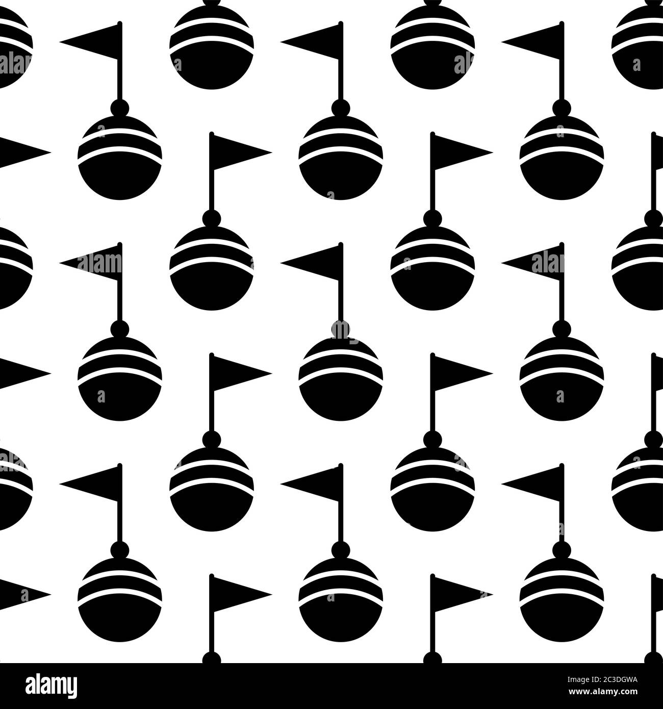Buoy Icon Seamless Pattern, Float Buoy Icon Vector Art Illustration ...