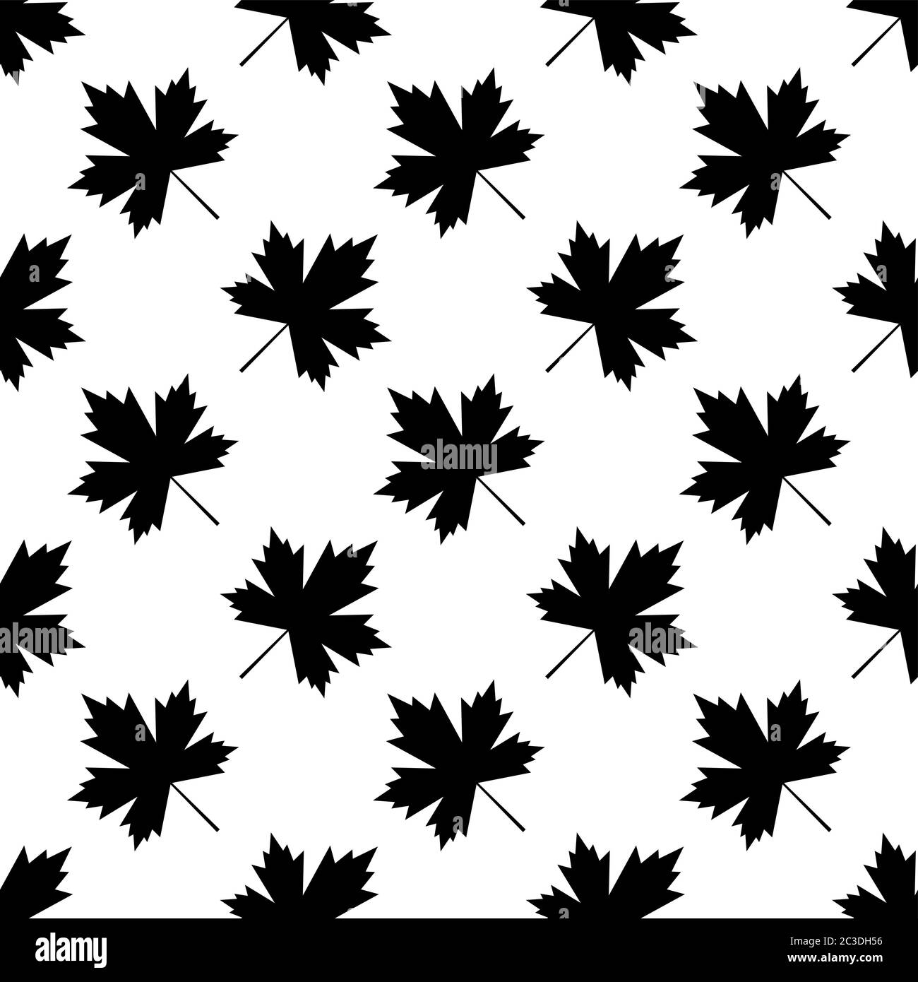 Maple Leaf Icon Seamless Pattern Vector Art Illustration Stock Vector ...