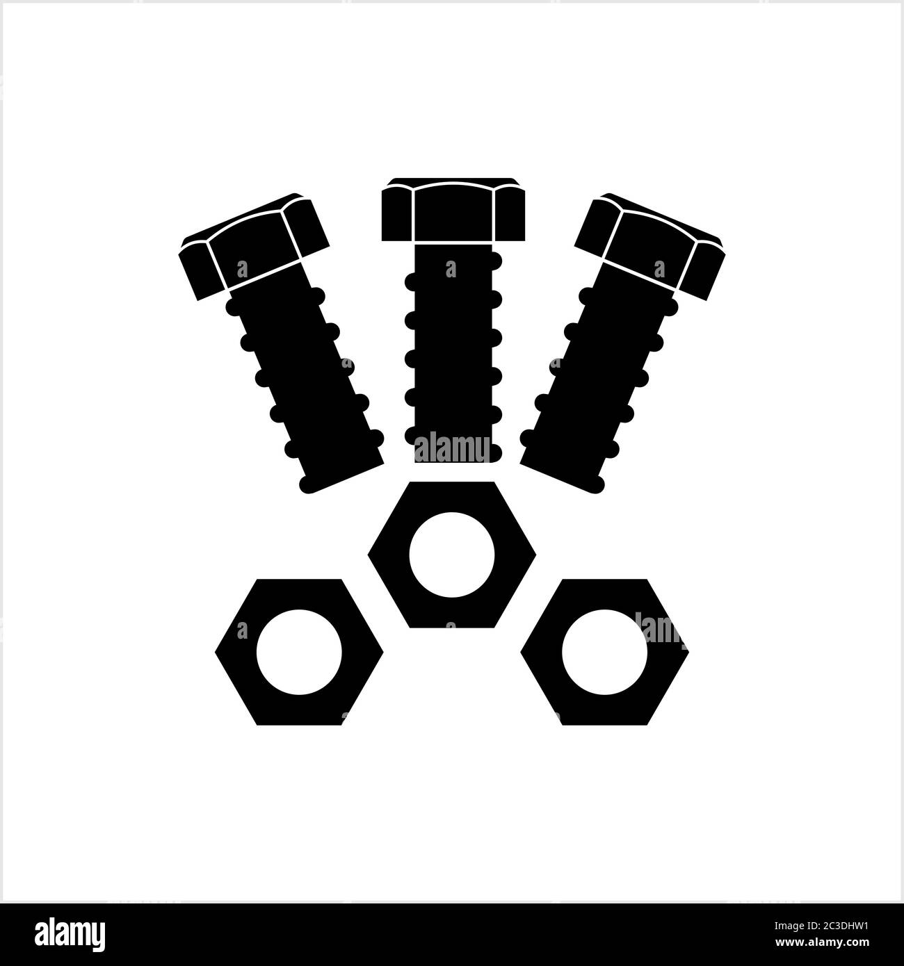 Hex nut Stock Vector Images - Alamy