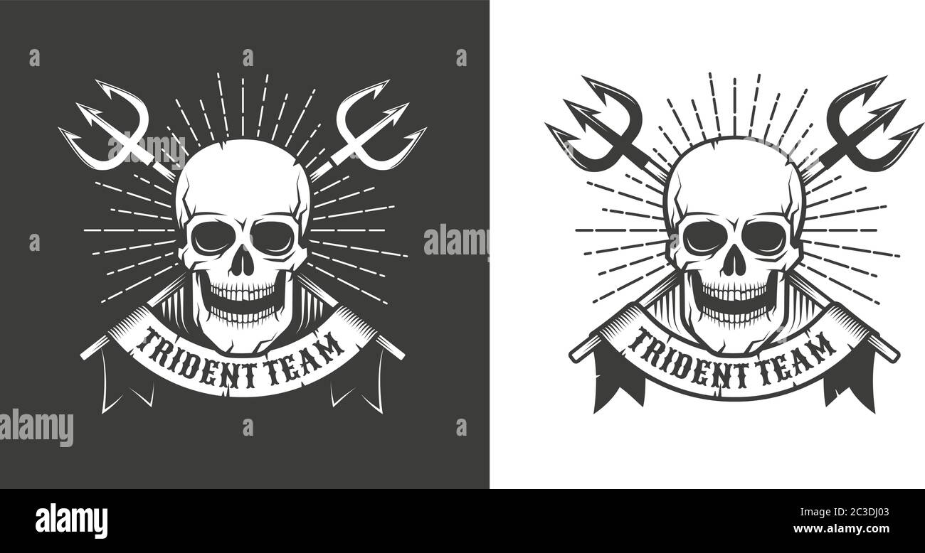 Decorative trident Stock Vector Images - Alamy