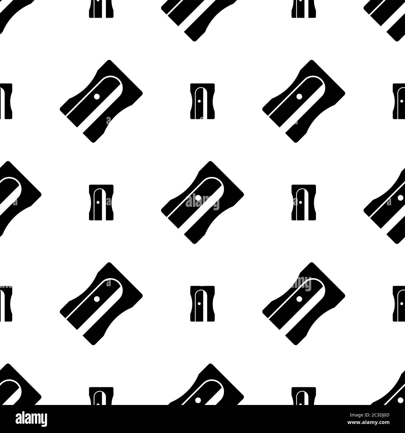 Pencil Sharpener Icon Seamless Pattern, Sharpener Vector Art ...