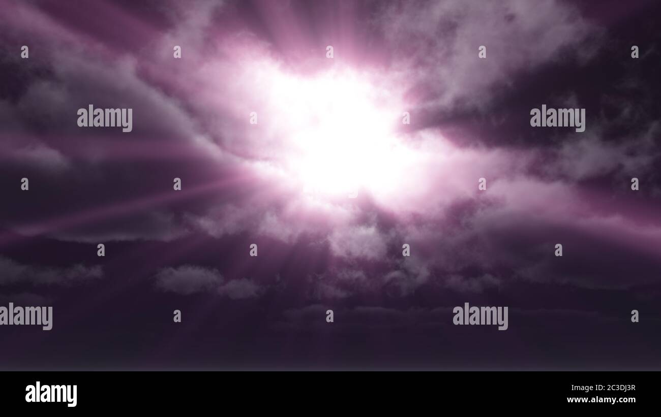 moon horror clouds at night, 3d render Stock Photo - Alamy