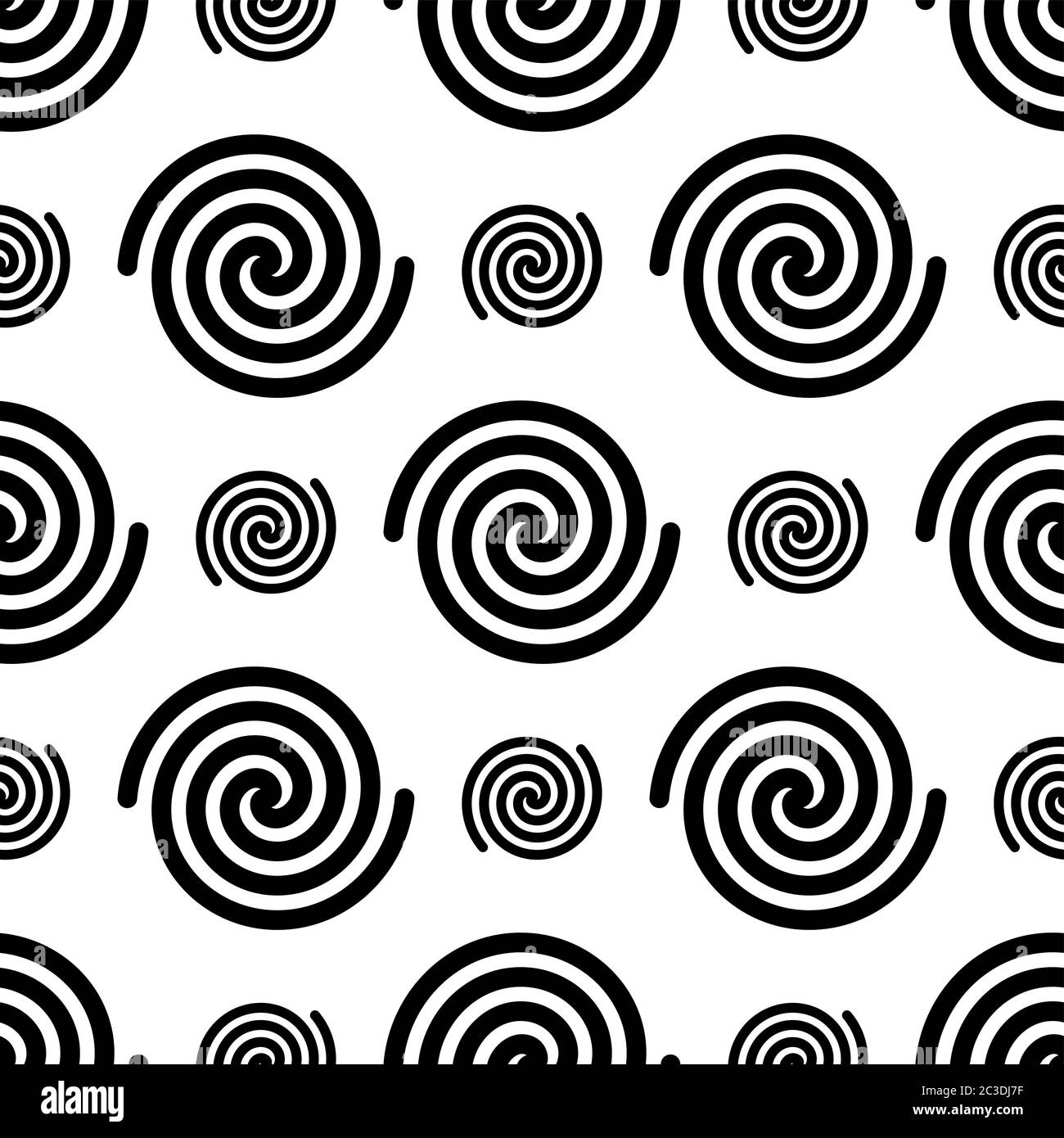 Spiral Design Seamless Pattern, Spiral Vector Art Illustration Stock ...