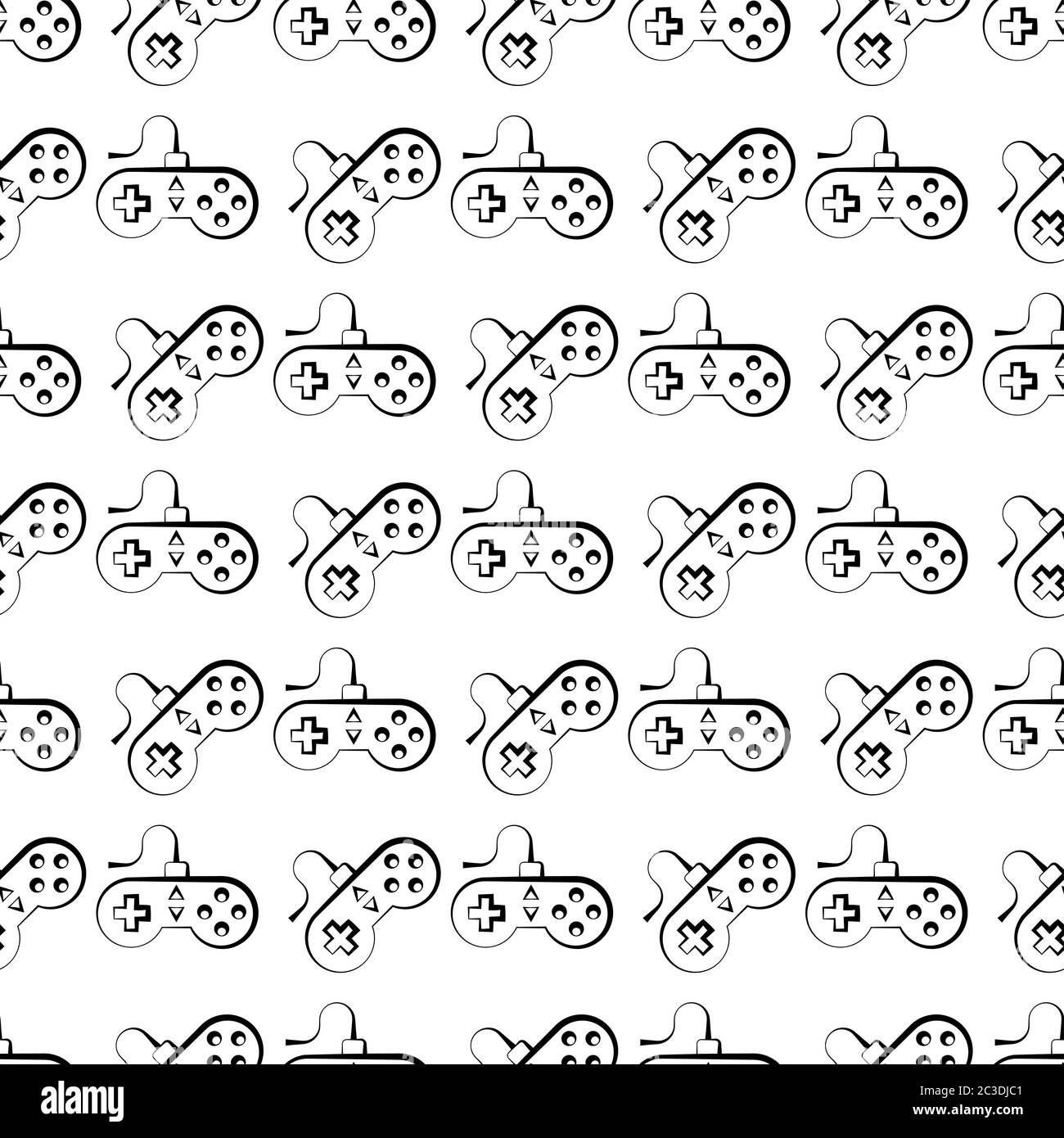 Game Controller Icon Seamless Pattern Vector Art Illustration Stock ...