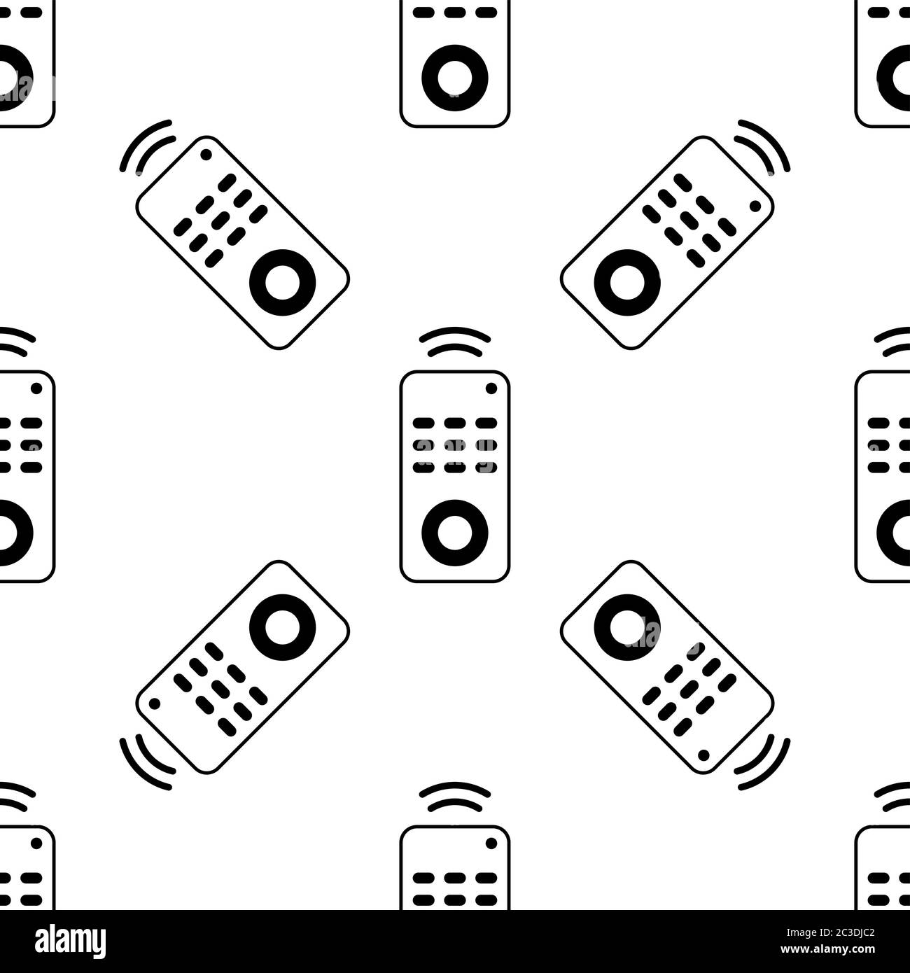 Remote Icon Seamless Pattern, Remote Vector Art Illustration Stock ...