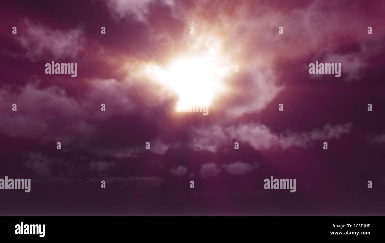 moon horror clouds at night, 3d render Stock Photo - Alamy