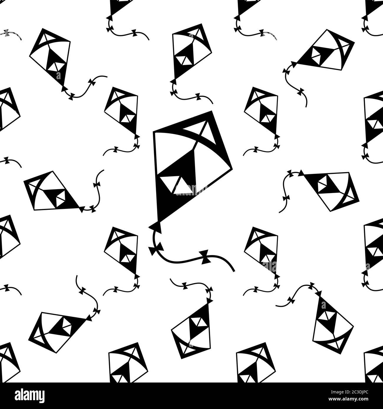 Kite Icon Seamless Pattern Vector Art Illustration Stock Vector Image ...