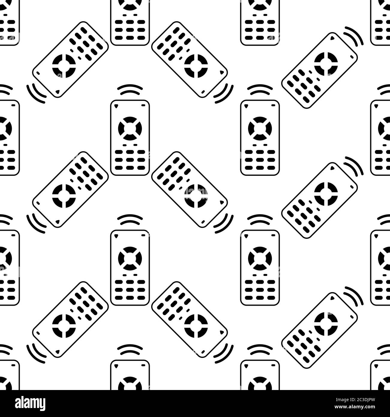 Remote Icon Seamless Pattern, Remote Vector Art Illustration Stock ...