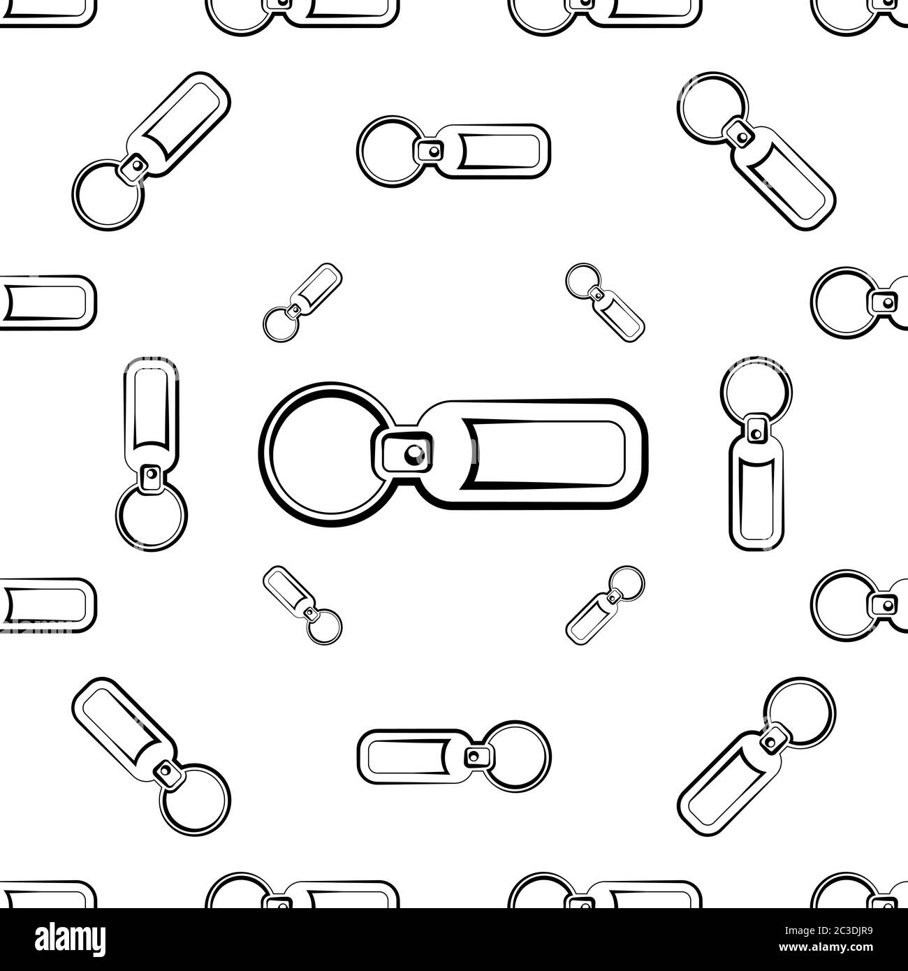 Key Chain Seamless Pattern, Key Ring Vector Art Illustration Stock ...