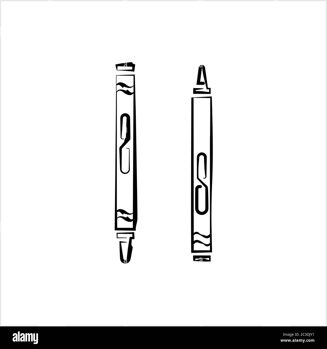 Crayon Icon, Drawing Crayon Vector Art Illustration Stock Vector Image ...