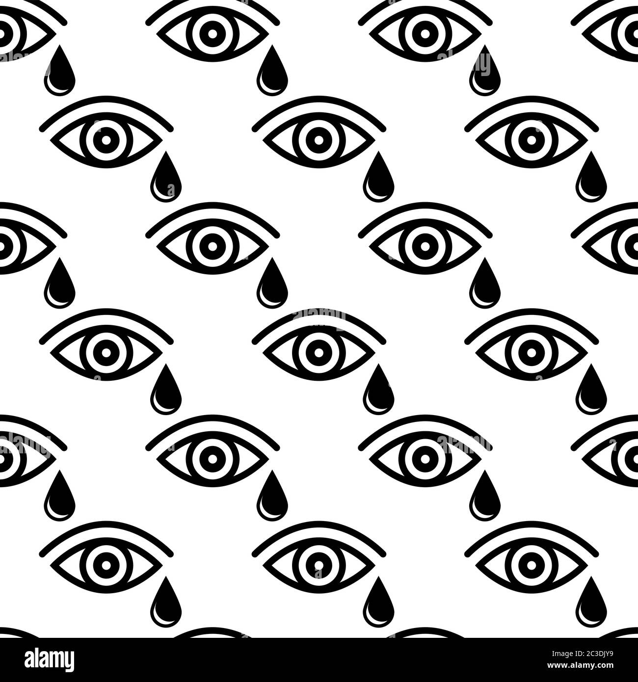 Eye Drop Icon Seamless Pattern Vector Art Illustration Stock Vector ...