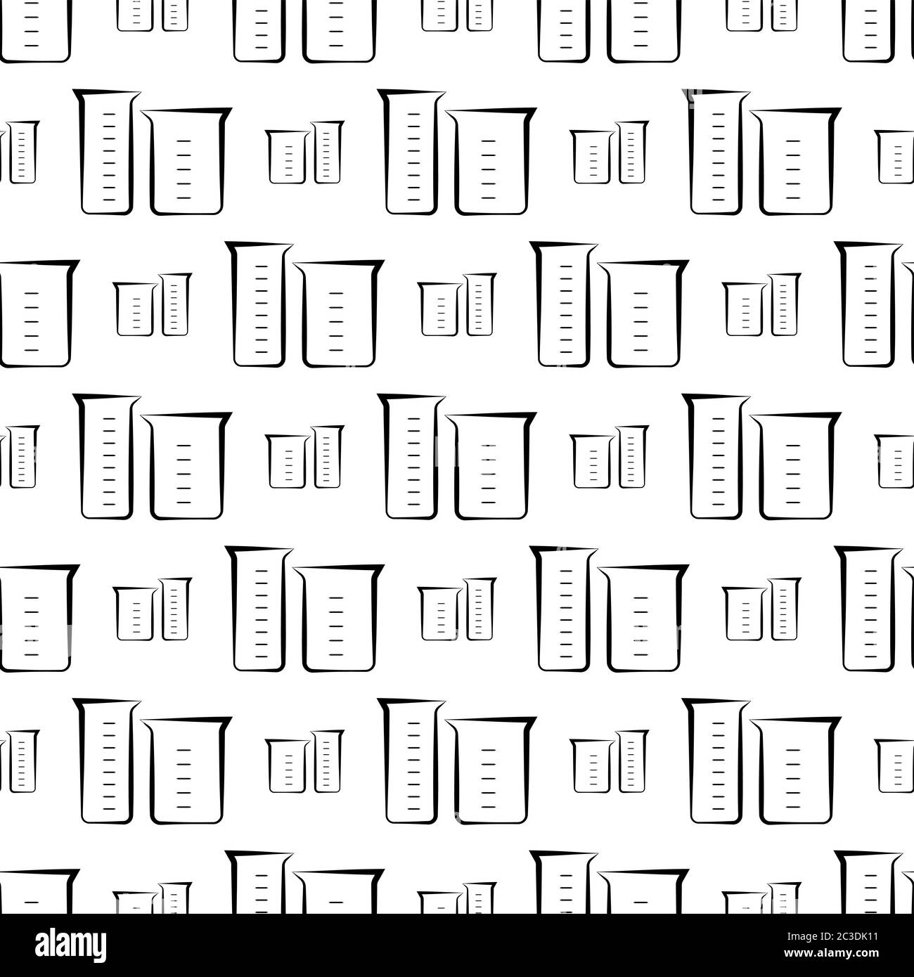 Beaker Icon Seamless Pattern, Beaker Vector Art Illustration Stock ...