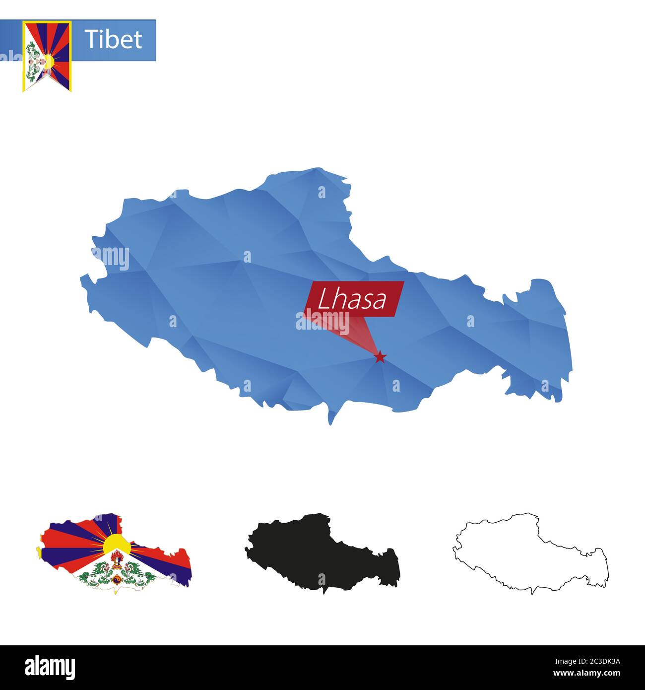 Tibetan land Stock Vector Images - Alamy