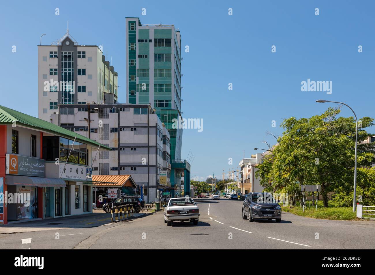 Kuala Belait, Brunei - December 3 2018: Jalan Bunga Raya with NSEY ...