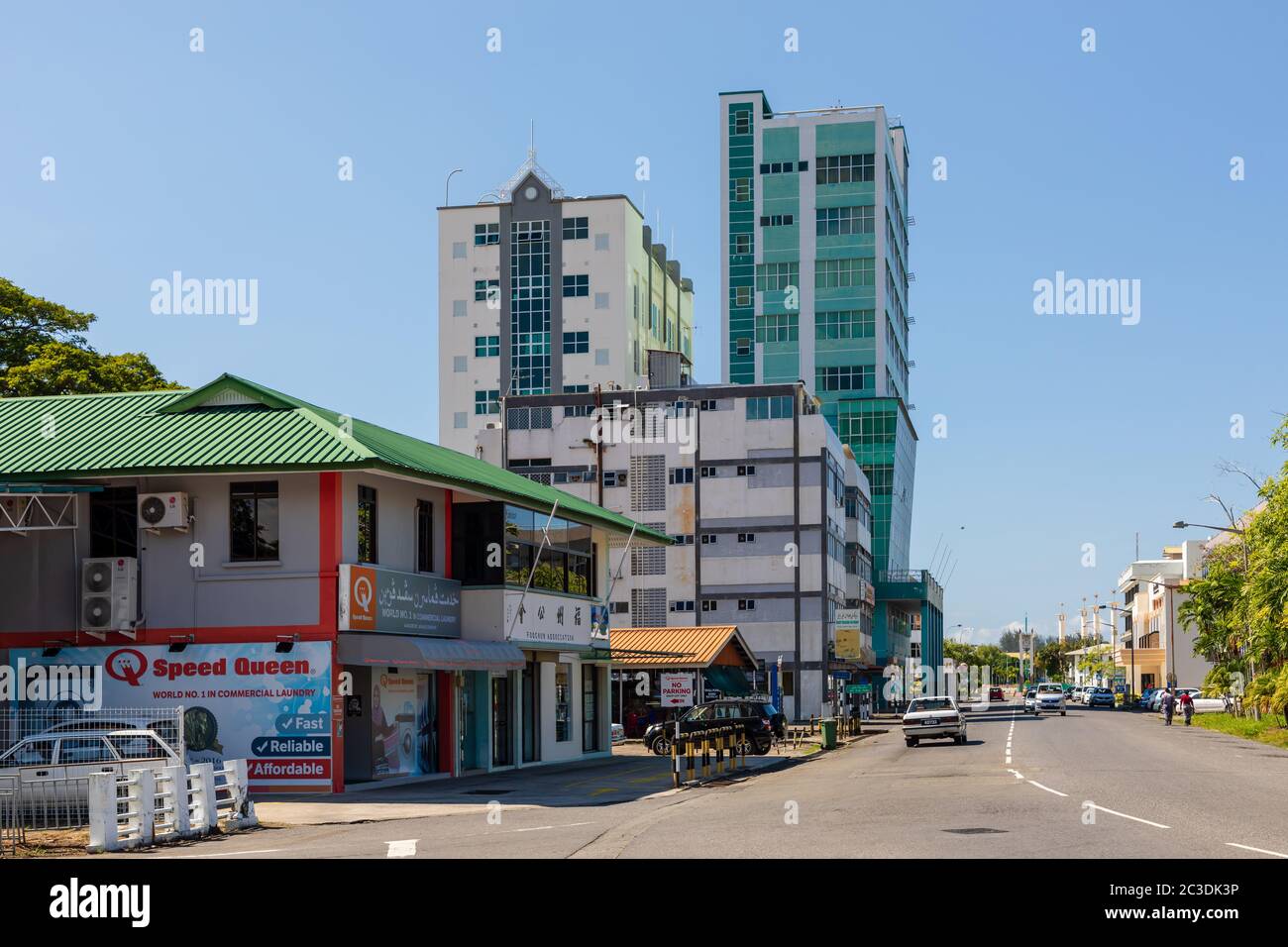 Kuala Belait, Brunei - December 3 2018: Jalan Bunga Raya with NSEY ...