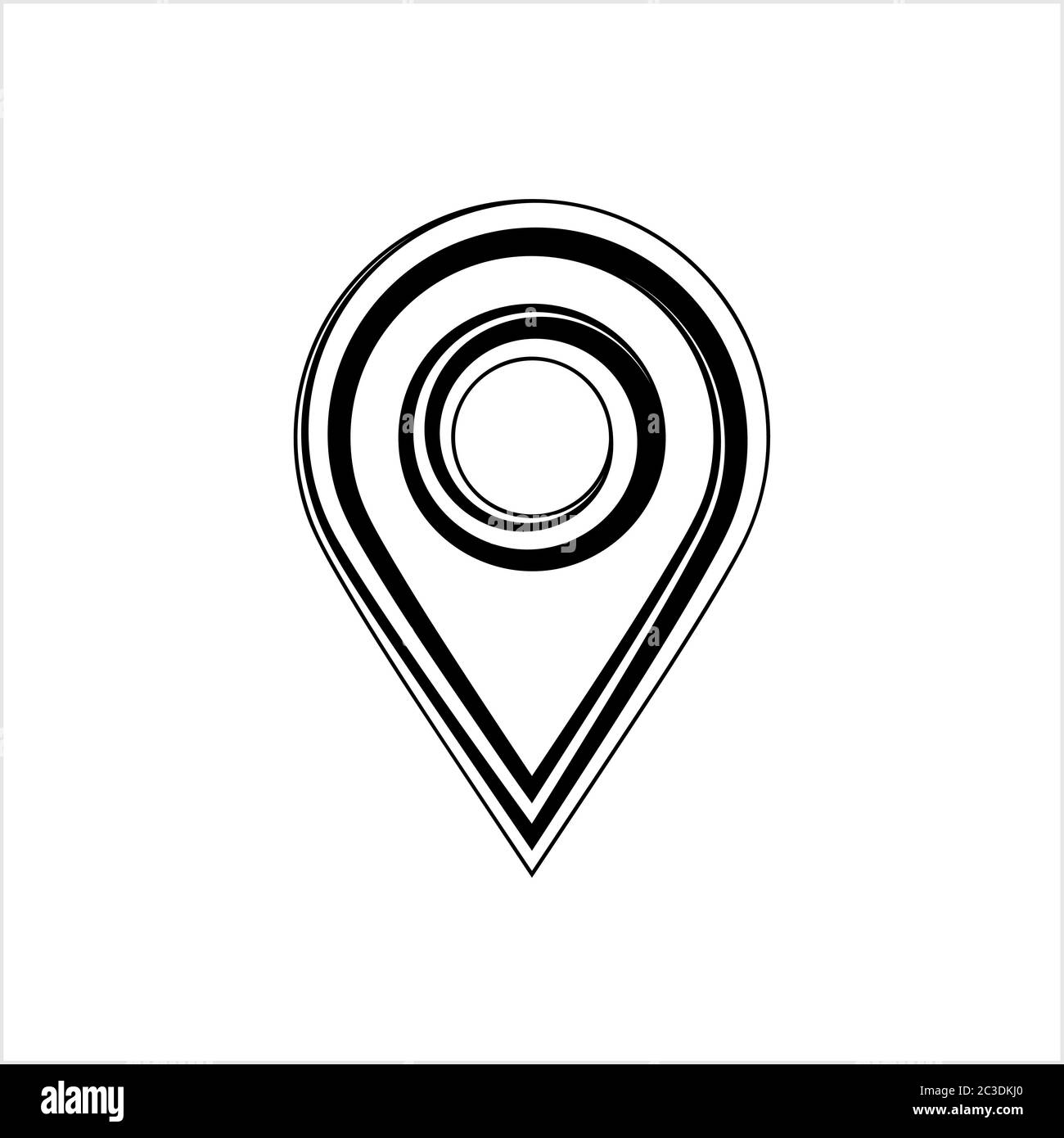 Map Pin Icon, Location Marker Pin On The Map Vector Art Illustration ...