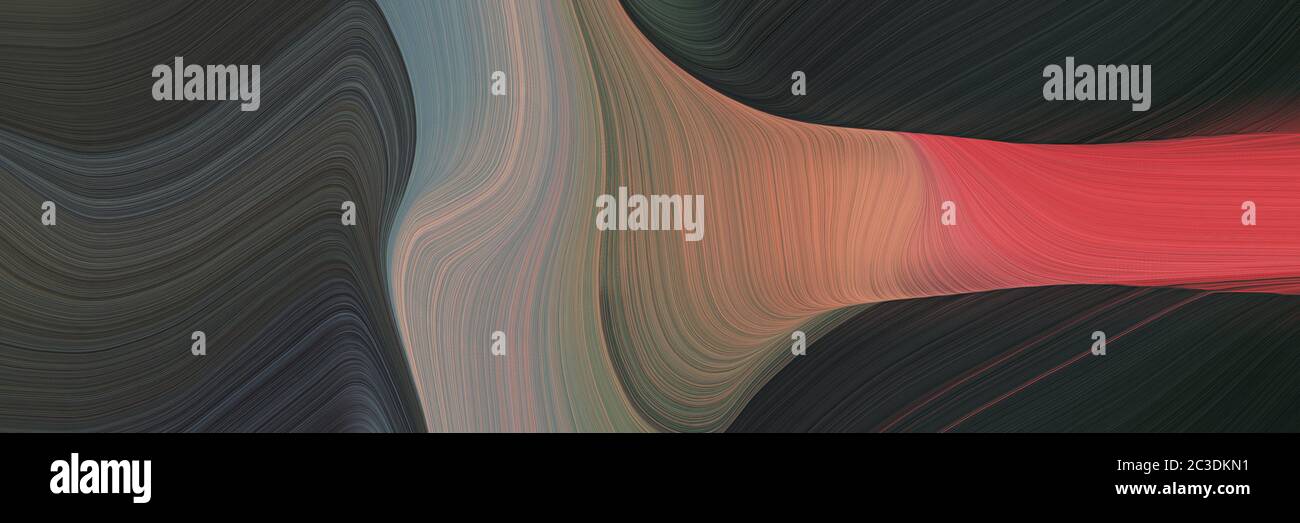 abstract colorful curves header design with very dark blue, indian red ...