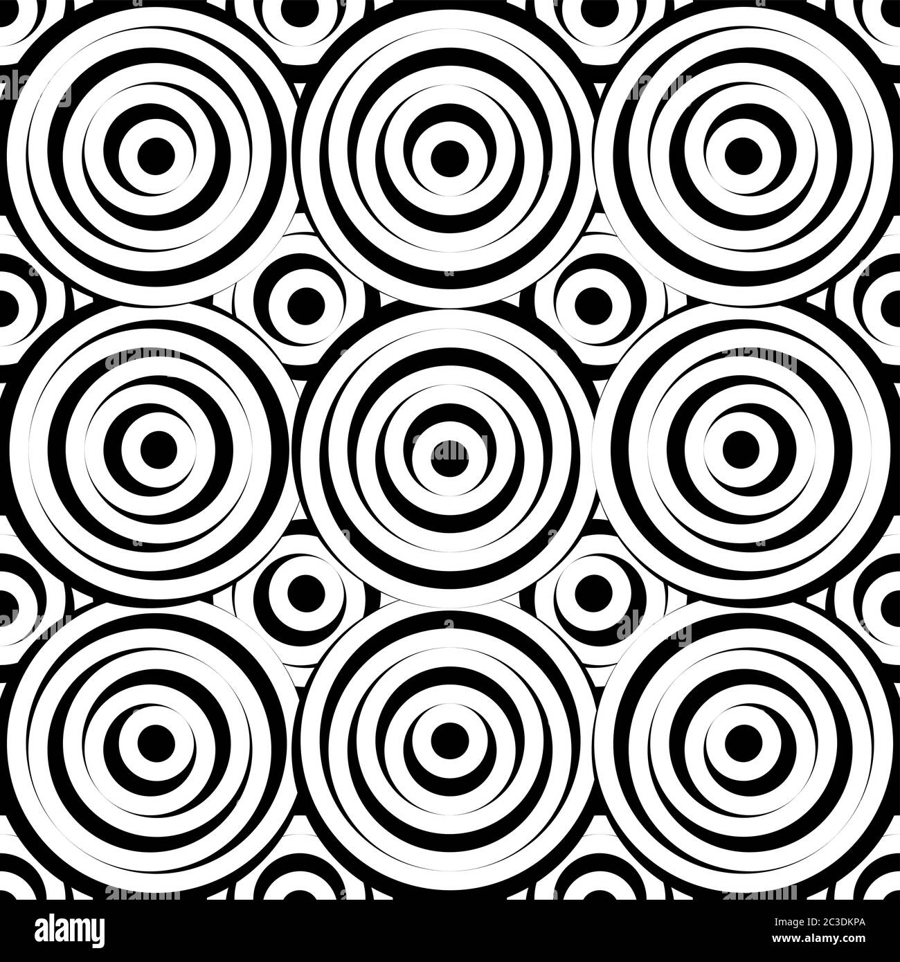 Concentric Circle Seamless Pattern Vector Art Illustration Stock Vector Image & Art - Alamy