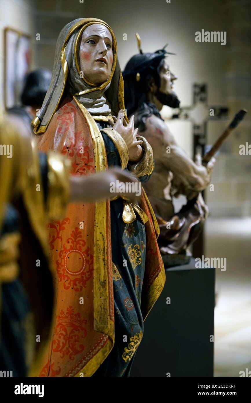 Ancient religious art works display in Diocesan Museum in Basilica of ...